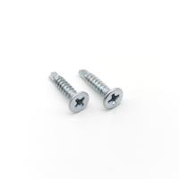 China Phillips Zinc Coated Self Tapping Screws Self Drilling Screws Pan Head #2 Point Steel for sale
