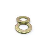 China 100HV Steel Flat Washer Yellow Zinc Coated Galvanized Washer DIN 125 for sale