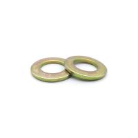 China 100HV Steel Flat Washer Yellow Zinc Coated Galvanized Washer DIN 125 for sale