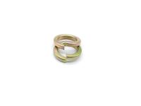 China GB93 Spring Steel Washers Yellow Zinc Plated Split Lock Washers 2mm 48mm for sale