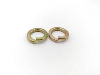 China GB93 Spring Steel Washers Yellow Zinc Plated Split Lock Washers 2mm 48mm for sale