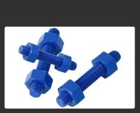 China Alloy Steel  Blue Stud Threaded Rod Bolts with Nut and Washers PTFE for sale