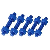 China Alloy Steel  Blue Stud Threaded Rod Bolts with Nut and Washers PTFE for sale