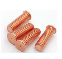 China Class 4.8 Copper Plated Brass Welding Stud Threaded Rod Carbon Steel for sale