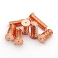 China Class 4.8 Copper Plated Brass Welding Stud Threaded Rod Carbon Steel for sale