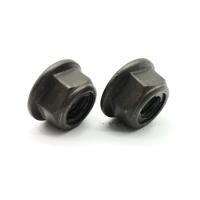 China DIN 6927 Self Locking Flange Nut Medium Strength Steel Black Oxide for sale