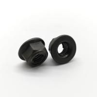 China DIN 6927 Self Locking Flange Nut Medium Strength Steel Black Oxide for sale