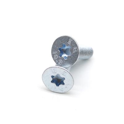 China ISO14581 Countersunk Head Screws Alloy Steel Class 10.9 Zinc Plated Torx for sale