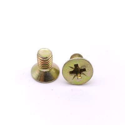 China Yellow Zinc Type Z Steel Machine Screws Stainless Steel Flat Head Phillips Machine Screws for sale