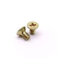 China Yellow Zinc Type Z Steel Machine Screws Stainless Steel Flat Head Phillips Machine Screws for sale