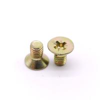 China Yellow Zinc Type Z Steel Machine Screws Stainless Steel Flat Head Phillips Machine Screws for sale