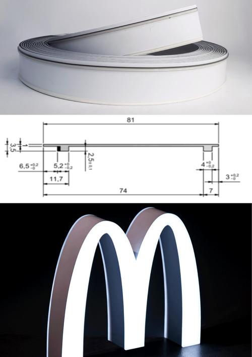 Latest company news about 34 Meter Double Aluminum Edge Strip Trimless Letterform Outdoor LED Lighting For Signage