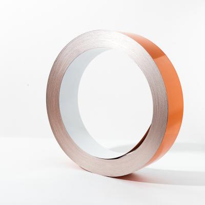 China Orange Coated Aluminum Channel Letter Trim Cap Roll 50m 100m 0.6mm 0.8mm 1.0mm for sale