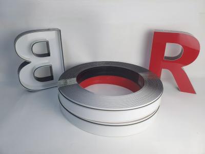 China Aluminum PVC Trimless Channel Letter Coil 30m White Red for LED Signage for sale