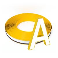 China Yellow Aluminum Channel Letter Coil 0.5mm Thickness 50m Roll Channelume Trim Cap for sale