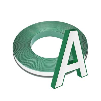 China Green 0.5mm 0.6mm Channelume Aluminum Channel Letter Coil for 3D Trim Cap Signs for sale