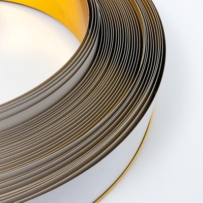 China Single Folded Aluminum Channel Letter Trim Cap 30mm Width 100m Roll Silver Gold for sale