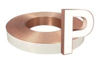 China Rose Gold Aluminum Channel Letter Trim Cap 60mm 70mm 100m Roll 0.6mm for sale