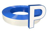 China Coated Aluminum Channel Letter Trim Cap 130mm 0.6mm 100m Roll for 3D LED Sign for sale