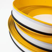 China Yellow Aluminum Channel Letter Trim Cap 0.5mm 50m Roll NWY-2 for Indoor Signs for sale