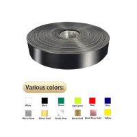 China Hand Bending Aluminum Trim Cap 25M Roll Brushed Gold Channel Letter Coil 0.33mm for sale