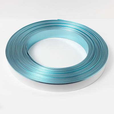 China Aluminum Flat Channel Letter Trim Cap One Side Edge 0.6mm 50m Roll Sign Making for sale