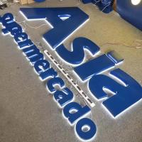 China Custom LED Channel Letter Signs 50000 Hours Backlit Aluminum Letters for Business for sale