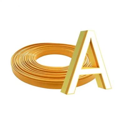 China 40 Meter Aluminum Channel Letter Trim Cap 1 Inch Width for Signage Making for sale