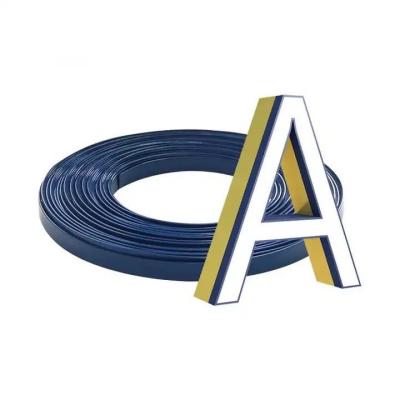 China 1 Inch Wide Plastic Trim Cap Strips for Custom LED Channel Letters Edge Protection for sale