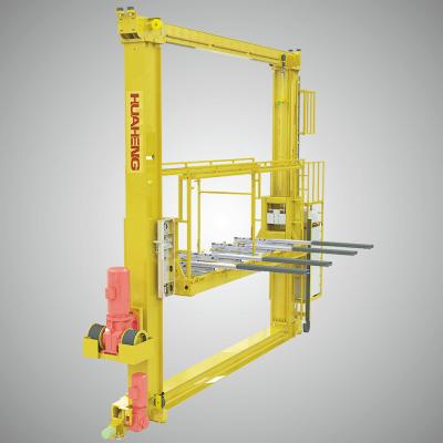 China Double Workstation Dual Column Stacker Crane 4500kg 30m for Pallet Warehousing for sale