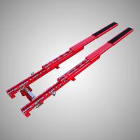 China Pallet Type Single Motor Double Extension Telescopic Fork 200x65x160mm for 1000-1400mm Tray for sale