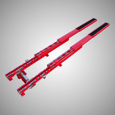 China Pallet Type Single Motor Double Extension Telescopic Fork 200x65x160mm for 1000-1400mm Tray for sale