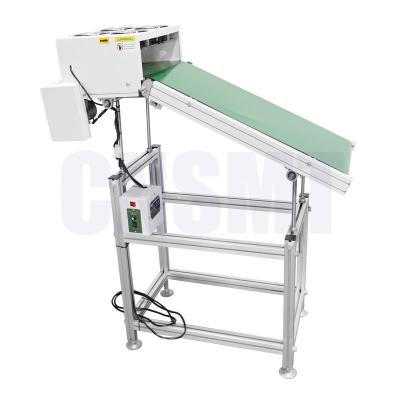 China Wave Solder Infeed Outfeed PCB Conveyor Belt Assembly Line 300mm Width with Cooling Fans for sale