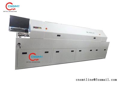 China 220V/110V SMT LED Wave Soldering Machine with 6 Heating Zones, PLC Control, and 400℃ Temperature Range for sale
