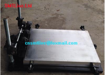 China Desktop Solder Paste Printing Machine 1.2mm Aperture 600W Manual PCB Stencil Printer 300x400mm Worktable for sale