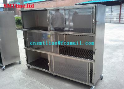 China Stainless Steel 304 SMT Stencil Trolley 150 Pcs Capacity 550x650 mm for SMT Assembly Line for sale