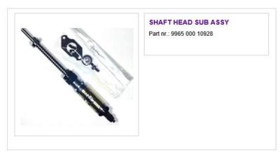 China Original SMT Nozzle Rod STD SHAFT1 Spare 9965 000 10928 for Yamaha Pick and Place for sale
