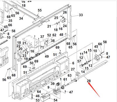 China YAMAHA YG100 Y Axis Screw KGS-M2671-00X Original SMT Machine Spare Part for sale