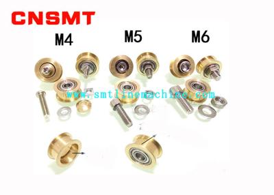 China SMT Conveyor Double Slot Synchronous Copper Pulley 17.9mm OD with Bearing M4 M5 M6 for sale