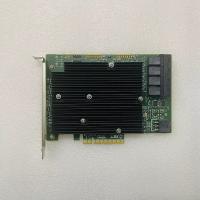 China LSI SAS Server Array Card 9300-16I 12GBS HBA BUS ADAPTER CARD IT Mode 4SFF-8643 SATA Cable for sale