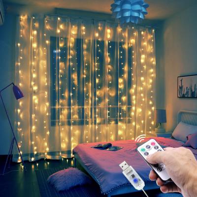 China 3M LED Curtain Garland on the Window USB String Lights Fairy Festoon Remote Control New Year Christmas Decorations for H for sale