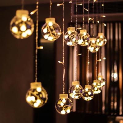China LED Wishing Ball Curtain String Lights Fairy Garland Lights Window Bedroom Wedding New Year Christmas Festival Decoratio for sale