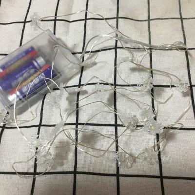 China Christmas Lights 20 Led Snowflake Snowman Shell Reindeer String Lights 6.5 Ft Battery Operated Waterproof Fairy Lights  Indoor for sale