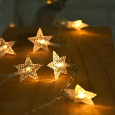 China Battery Operated Extendable Stars String Lights LED 8 Modes Warm White String Lights for Bedroom Wedding Party Garden Decoration for sale