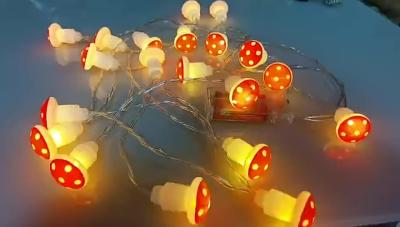 China Christmas String Lights LED Mushroom Battery Powered Fairy Lights Indoor Outdoor Christmas Decorations for Party Wedding Xmas for sale