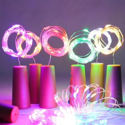 China LED Wine Bottle Lights 2M 20LEDs Cork Shape Copper Wire Colorful Mini String Lights For Indoor Outdoor Wedding Christmas for sale