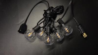 China 25FT Glass Bulbs LED Outdoor String Lights Retro Edison Filament Lamp Street Garden Patio Garland Holiday Lighting Decoration for sale