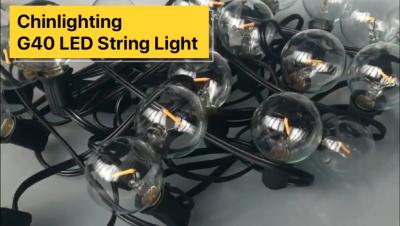 China Patio Lights G40 Globe Party Christmas String Light Warm White 25 Clear Vintage Bulbs 25ft Decorative Outdoor Backyard Garland for sale