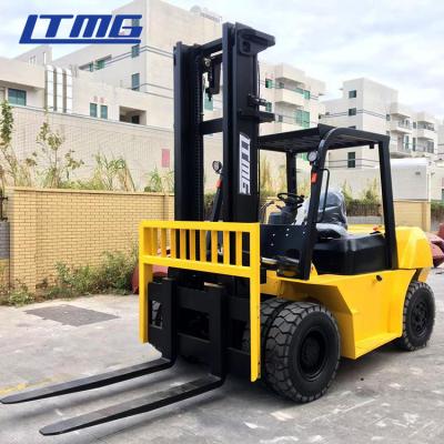 China LTMG forklift 7t diesel forklift with three stage mast 4.8m lifting height for sale