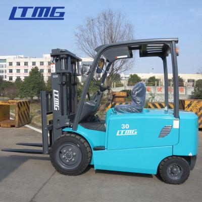China customized color 3 Ton Four Wheel Electric Forklift Truck For Loading & Unloading Cargo for sale